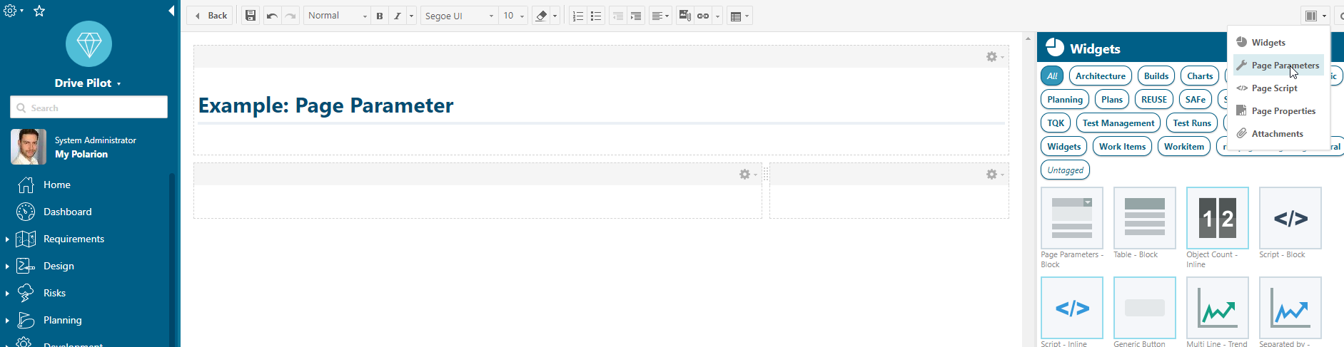 Advanced Reporting: Page Parameter – The Polarion Blog